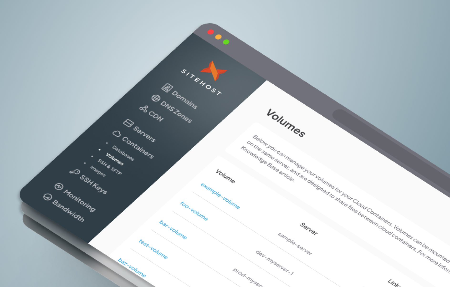 Volumes arrive for SiteHost Cloud Containers – SiteHost