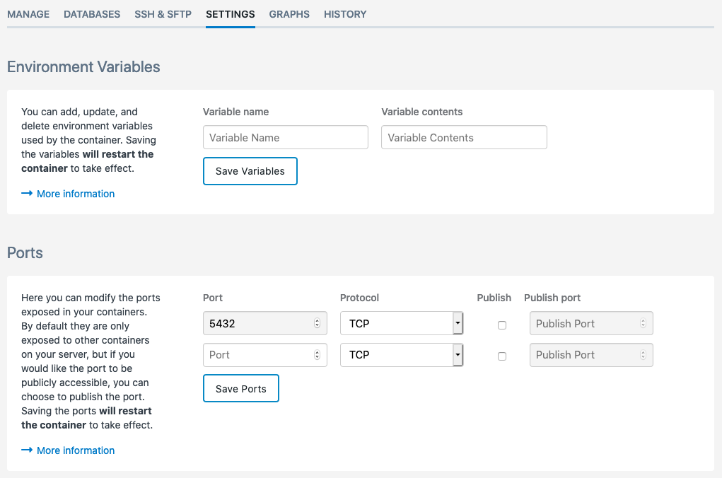 New in Cloud Containers: Simple Cache and Port Management – SiteHost