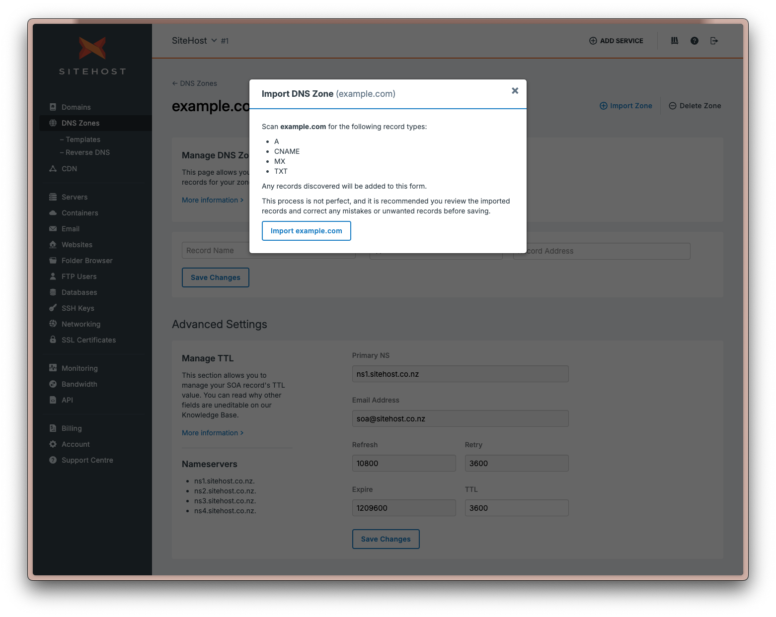 New DNS import tool finds and adds records – SiteHost